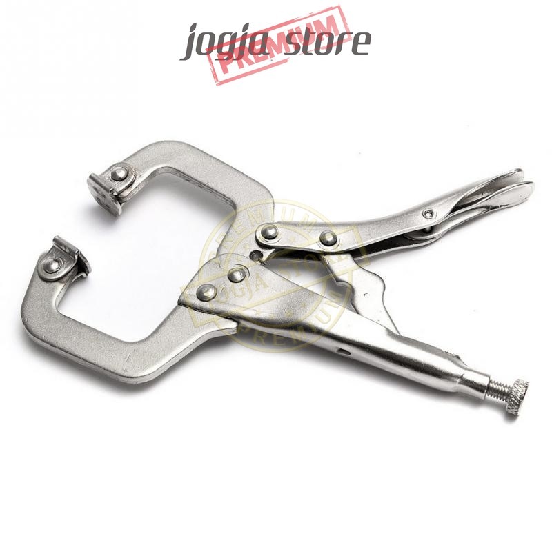 Jual Tang Jepit C Clamp Swivel Pad Lock Grip Alat Penjepit Kayu & Besi ...