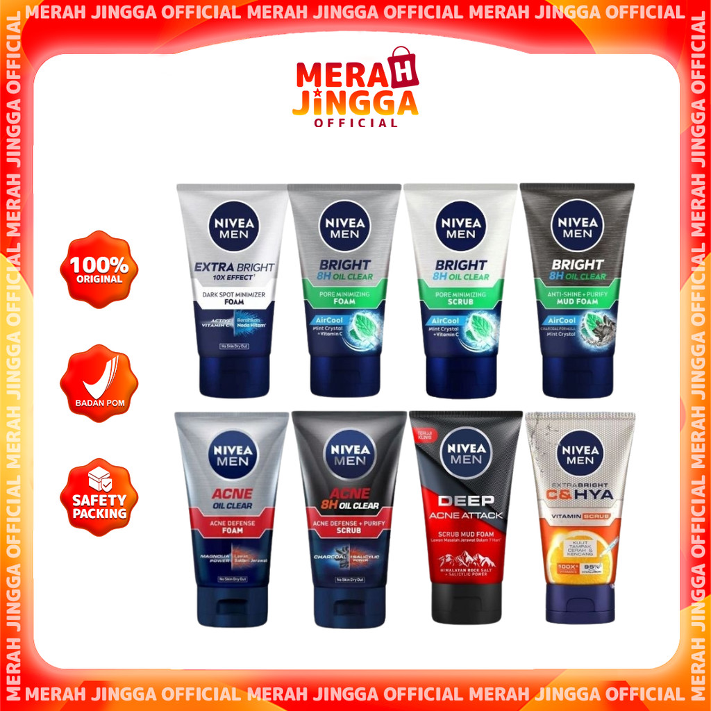 Jual Nivea Men Facial Foam 50 ml - 100ml | Pembersih Muka Pria | Merah Jingga Official | Shopee ...