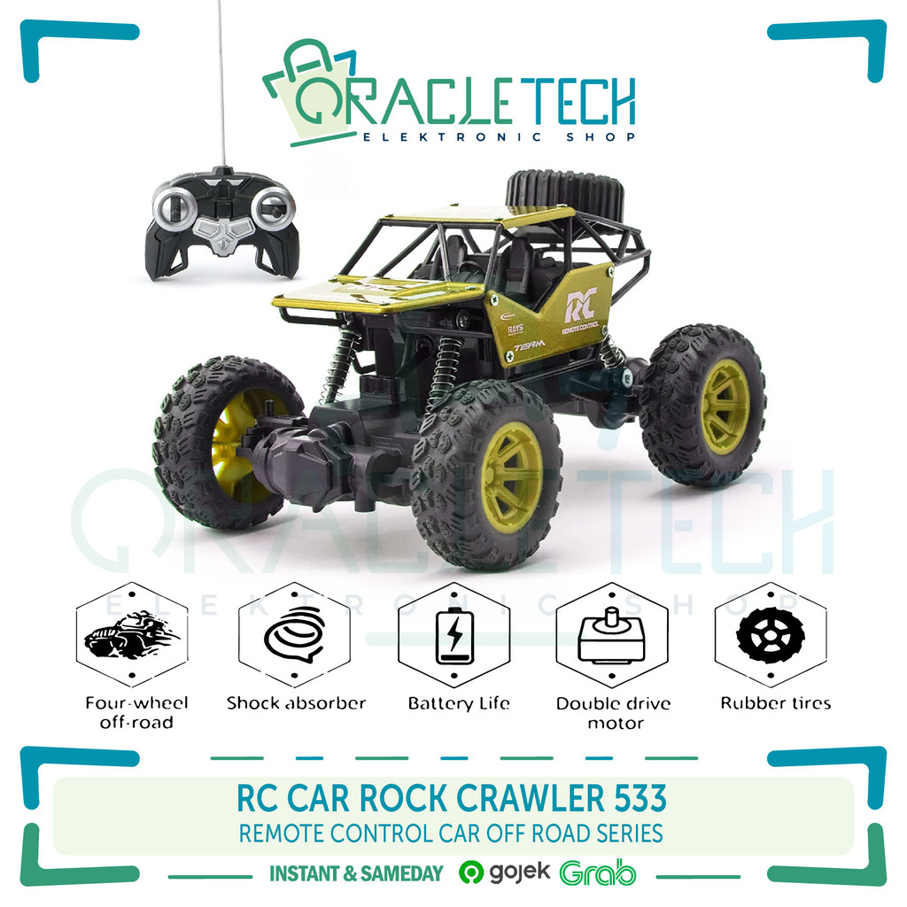 Jual REMOTE CONTROL Mobil RC 533 ROCK CRAWLER 1:18 Monster Truck ...