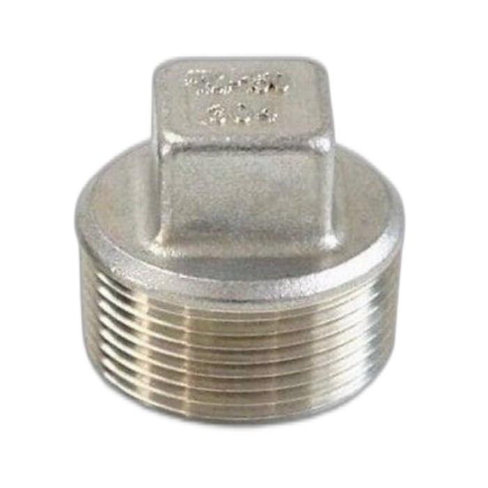 Jual plug ss 304 sumbat stainless ukuran 1 1/4 in drat BSPT | Shopee ...
