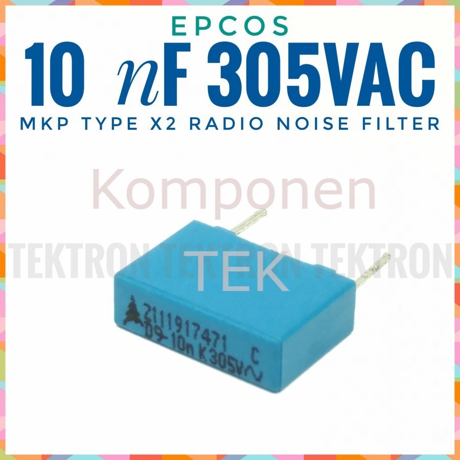 Jual Epcos 10nF 305VAC EMI Filter Capacitor 103 0.01uF MKP Line Filter ...