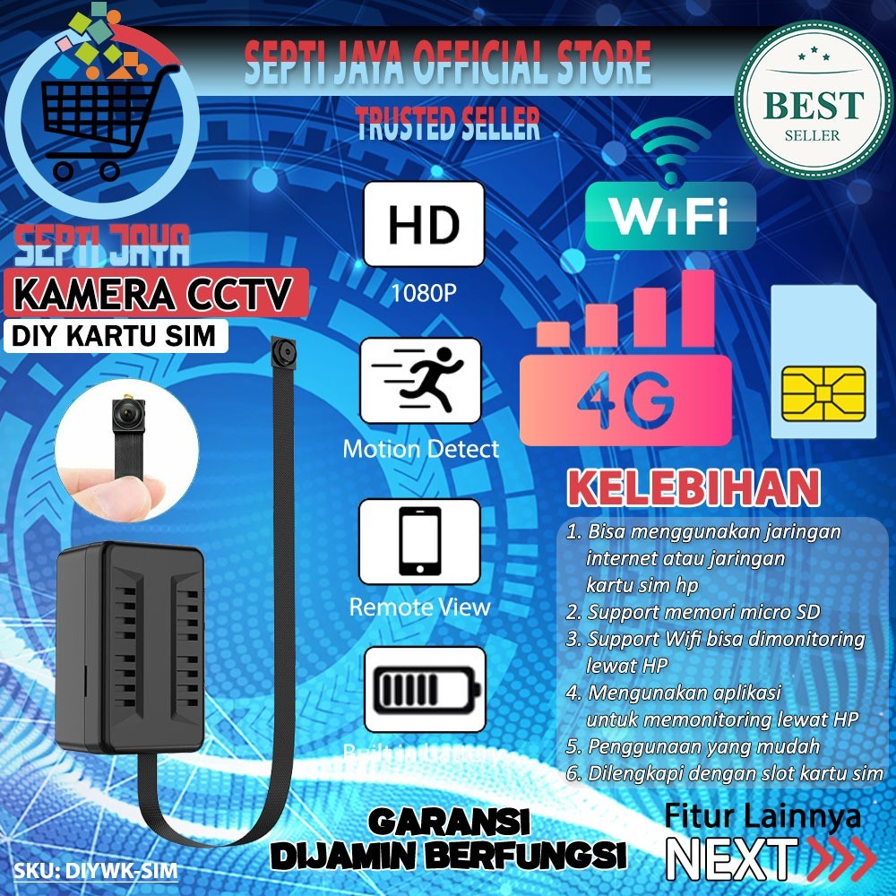 Jual Smart IP Camera CCTV Mini Diy Module Kamera 4G SIM Card Dan Wifi ...