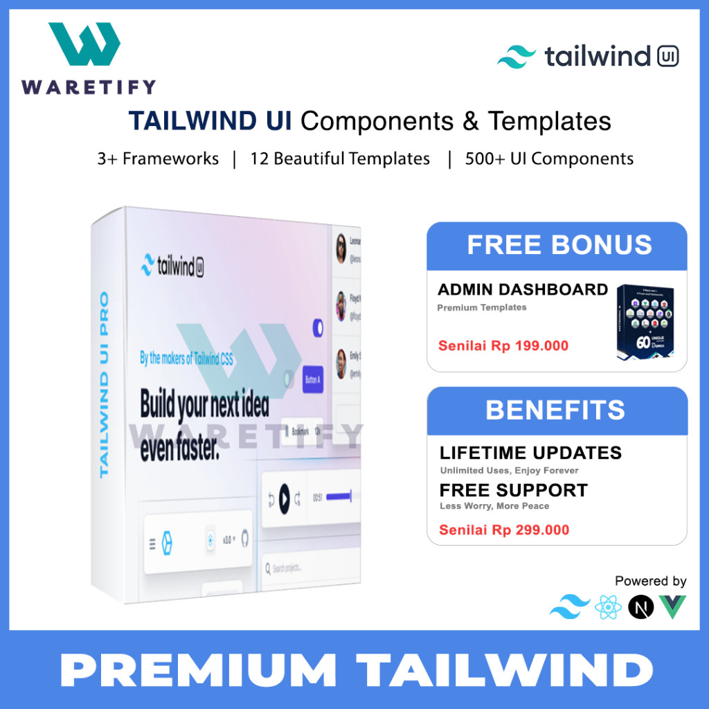 Jual Tailwind UI CSS Pro Lifetime Update Original Lengkap | Shopee ...