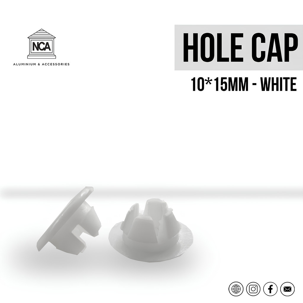 Jual HOLE CAP ALUMINIUM CAP HOLE 10*15 WHITE | Shopee Indonesia