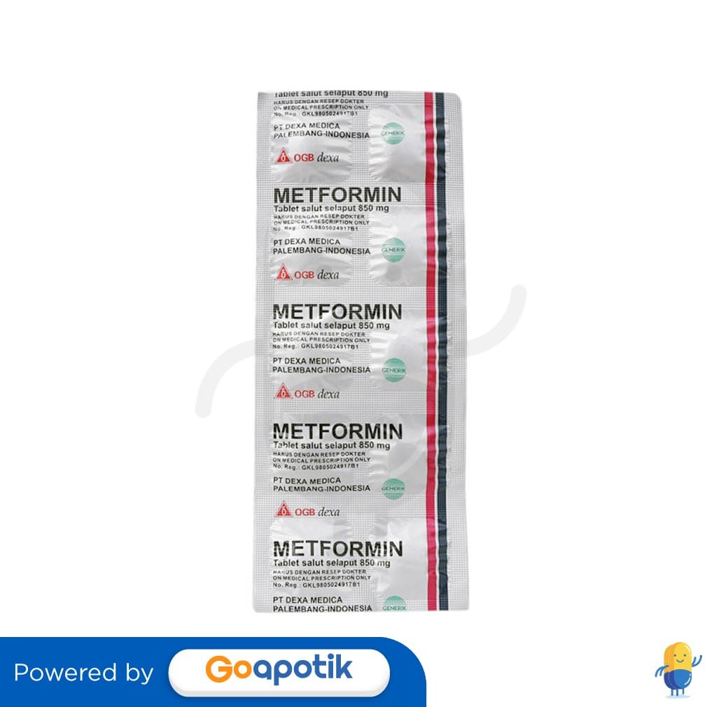 Jual Metformin Ogb Dexa Medica 850 Mg Strip 10 Tablet / Diabetes ...