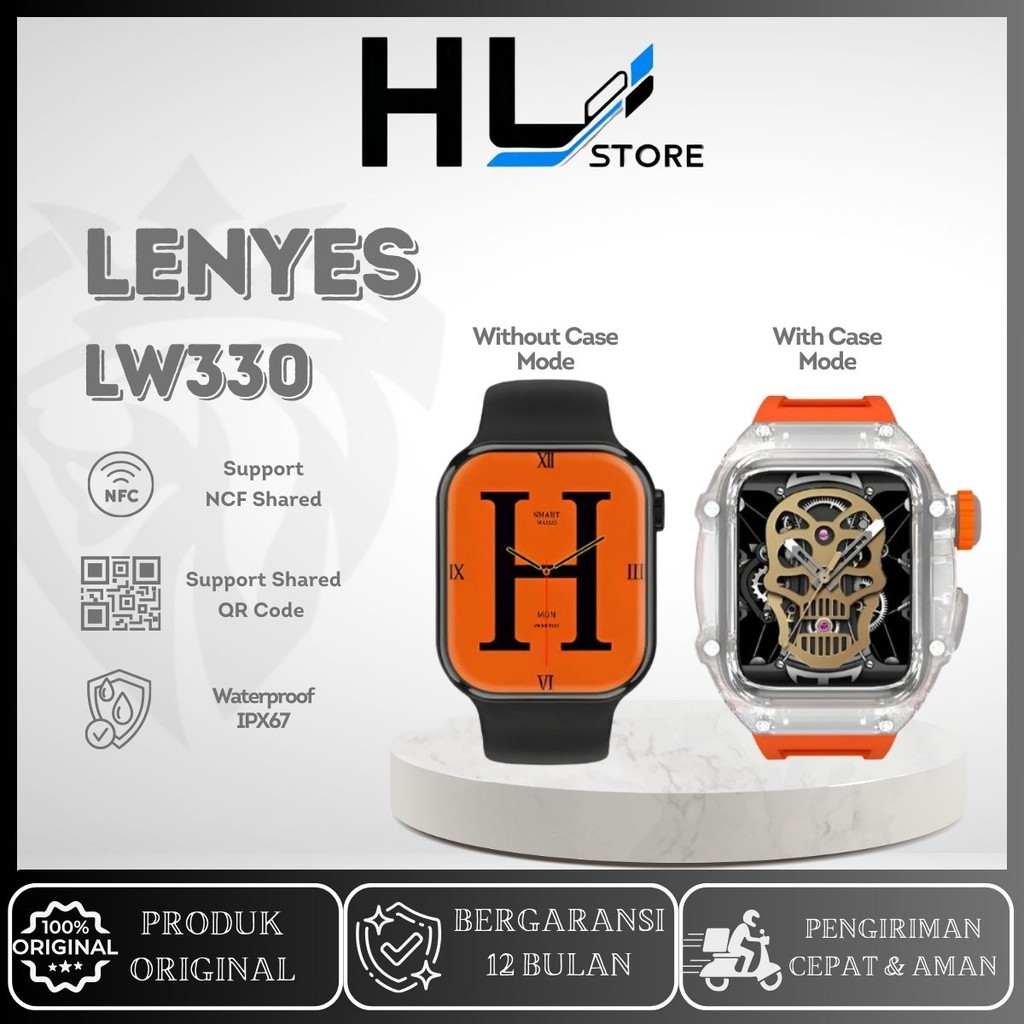 Jual LENYES SMARTWATCH LW330 1,91" Screen Waterproof IP67 Wireless ...