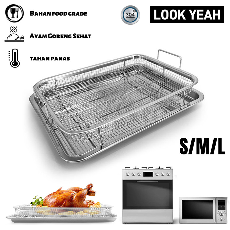 Jual Nampan Peniris Minyak Serbaguna / Oven Tray Peniris Minyak Cooling ...