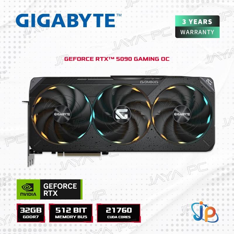 Jual VGA Gigabyte GeForce RTX 5090 Gaming OC 32GB - 32 GB GDDR7 | Shopee Indonesia