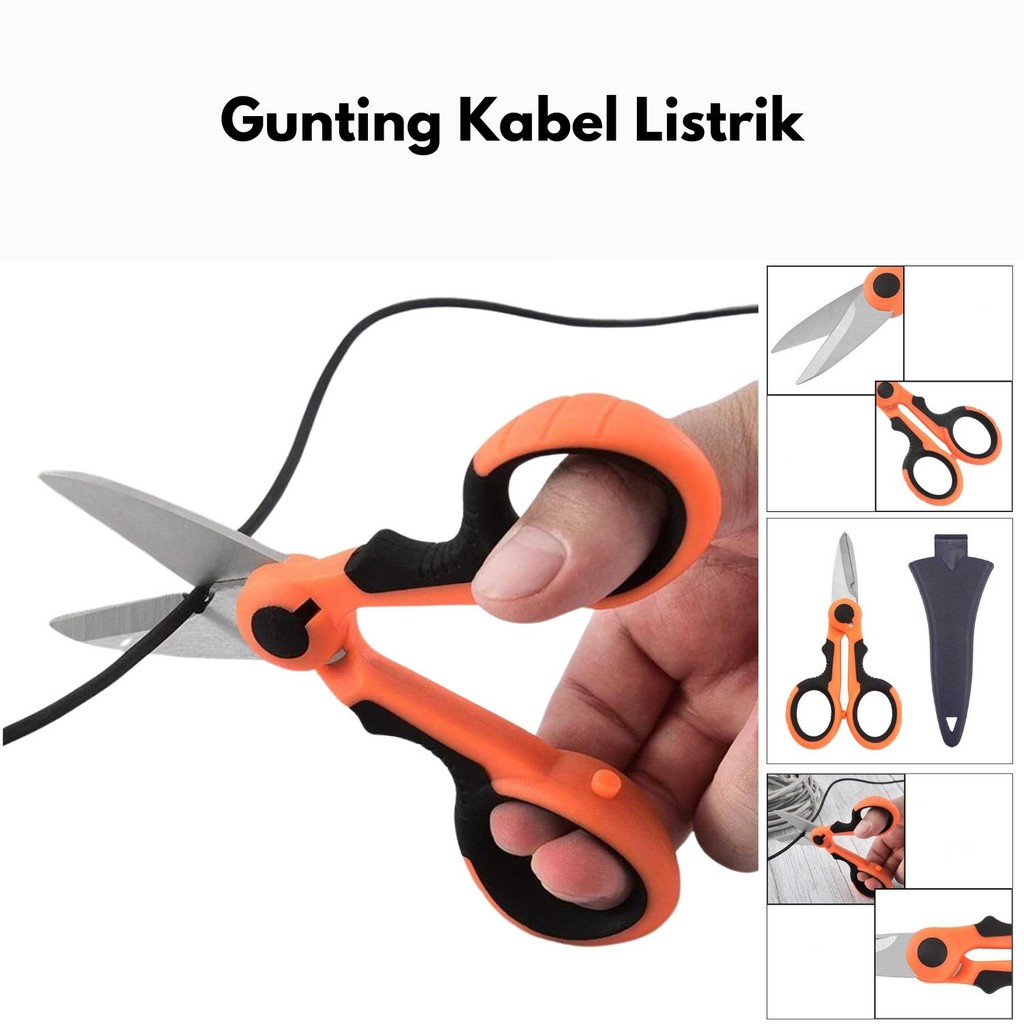 Jual DMKN Gunting Kabel Listrik Multifungsi Anti Slip Stainless Steel ...