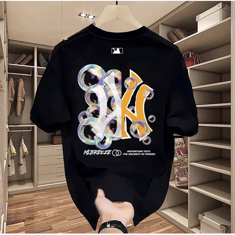 Jual Kaos Distro MLB Bubble Pria Wanita d Baju Boxy Fit T Shirt ...