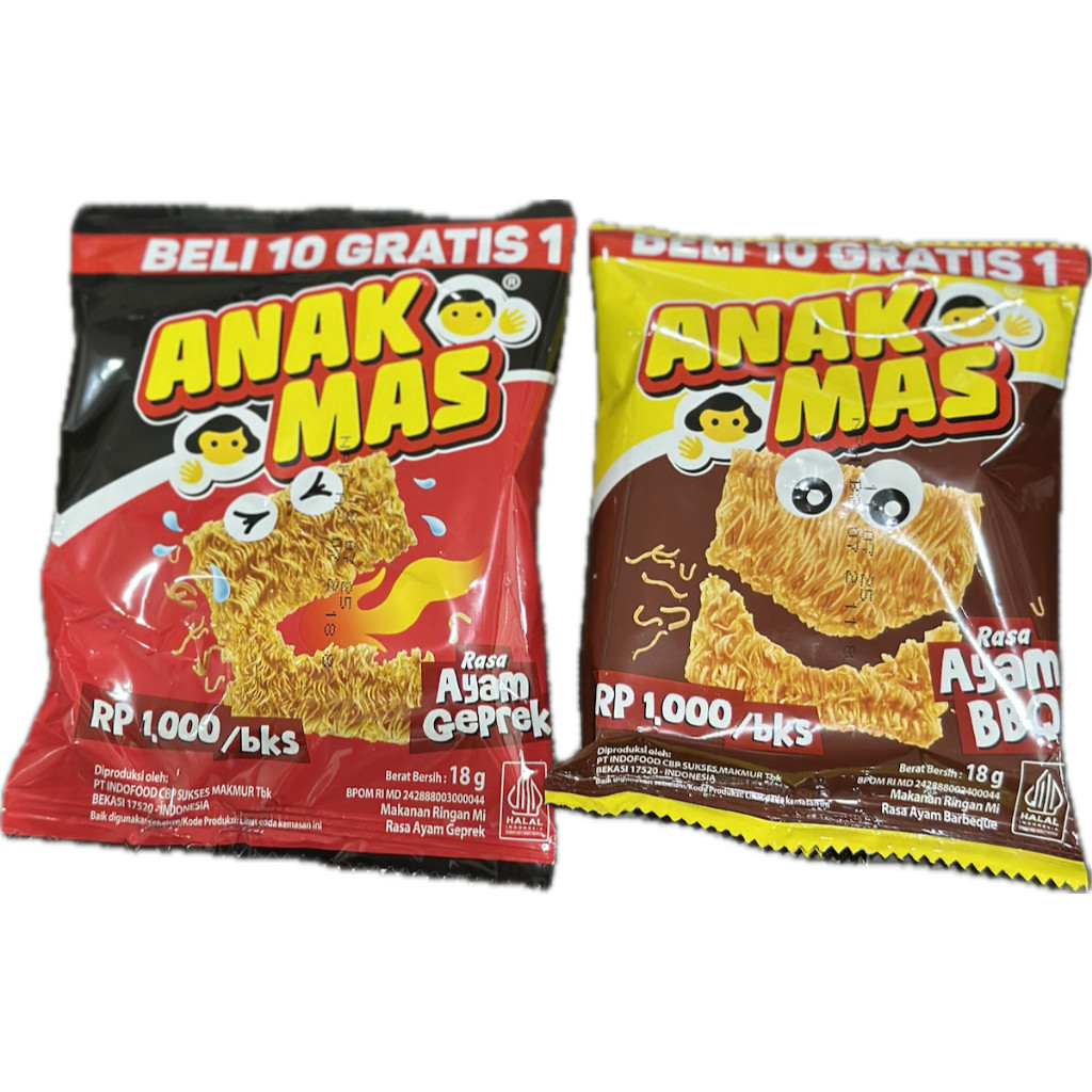 Jual MIE ANAK MAS MIX SHAKE 18gr AYAM GEPREK BBQ EMAS MAKANAN JADUL ...
