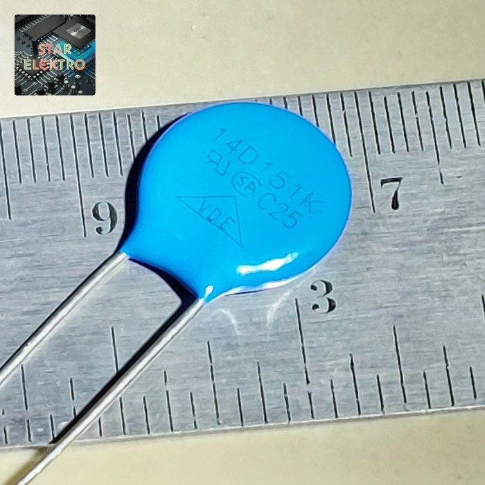 Jual 14D151K Varistor ZNR ZOV MOV CNR 14mm 150V 14 mm 150 Volt Zink ...