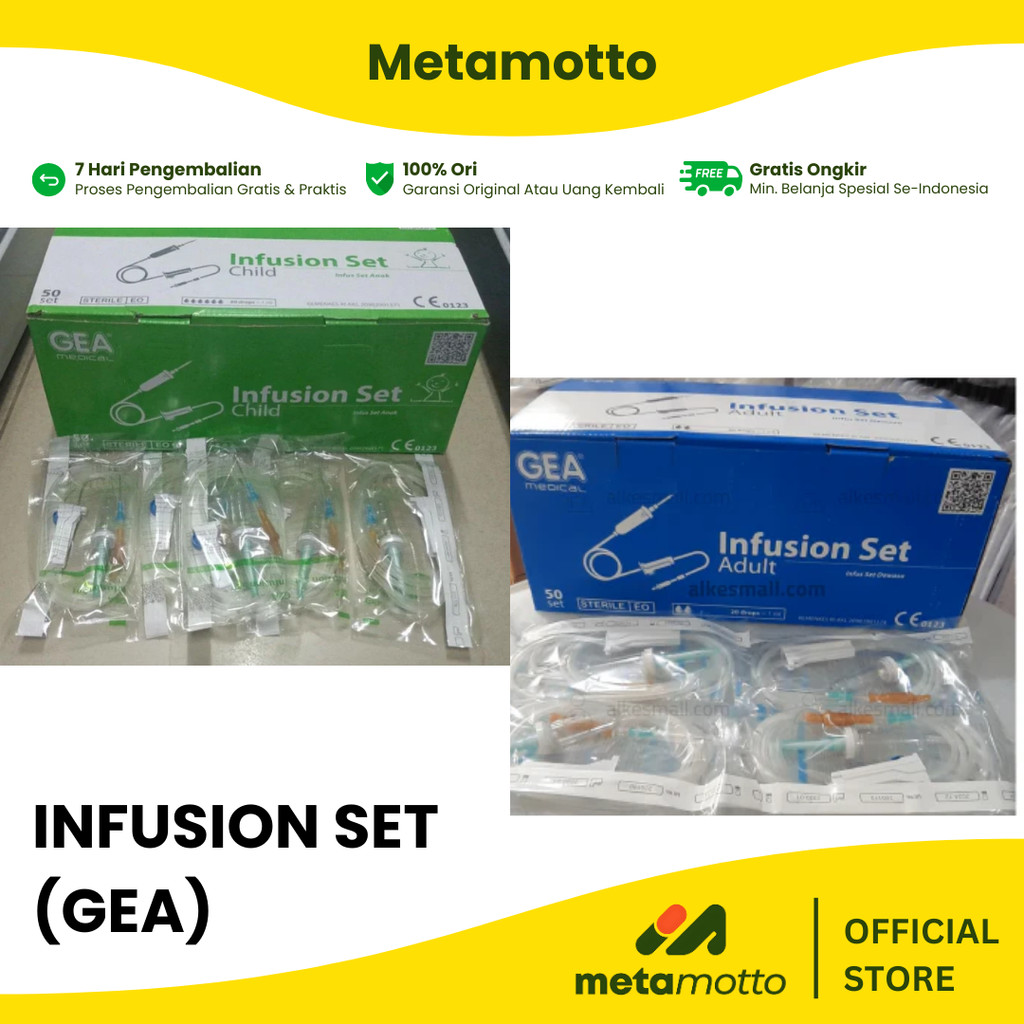 Jual Infuset Set GEA / Selang Infus Dewasa dan Anak - Metamotto ...