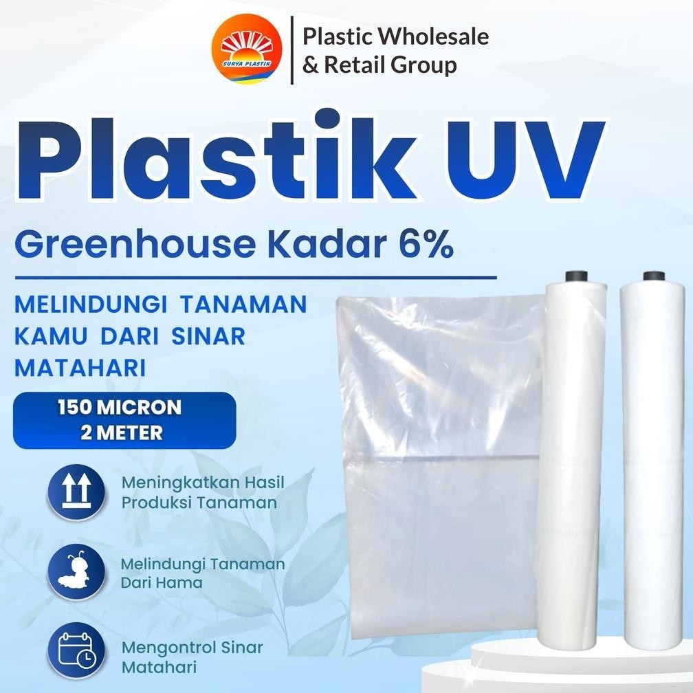 Jual Plastik UV Green house Tebal Berkualitas 150 Micron 6% Lebar 2 Meter VICTORY JPN | Shopee ...