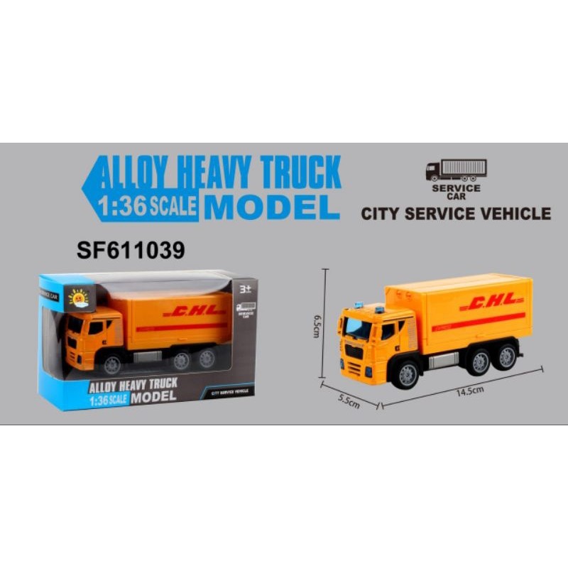 Jual DIECAST TRUK BOX DHL EKSPEDISI MINIATUR TRUK PAKET MURAH | Shopee ...