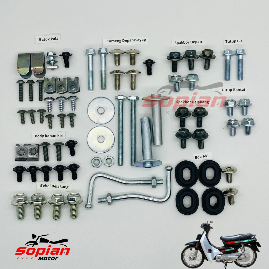 Jual baut body astrea grand - baut astrea grand full set - baut body ...