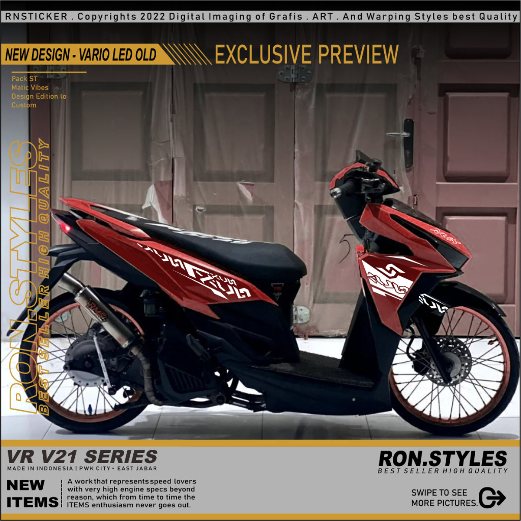 Jual STRIPING CUTTING STICKER STRIPING VARIO LED OLD 125-150 STRIPING VARIASI VARIO LED JPN ...