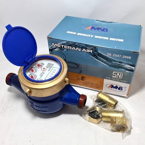 Jual NEW Meteran Air PDAM Body Besi AMNB Meteran 1/2" inch Bodi Besi ...