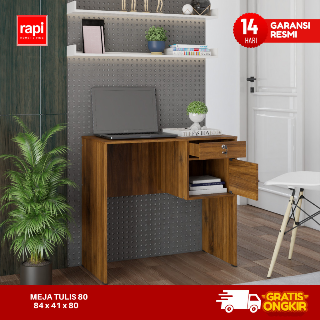 Jual Rapi Meja Tulis Meja Kantor Meja Kerja - MEJA TULIS 80 | Shopee ...