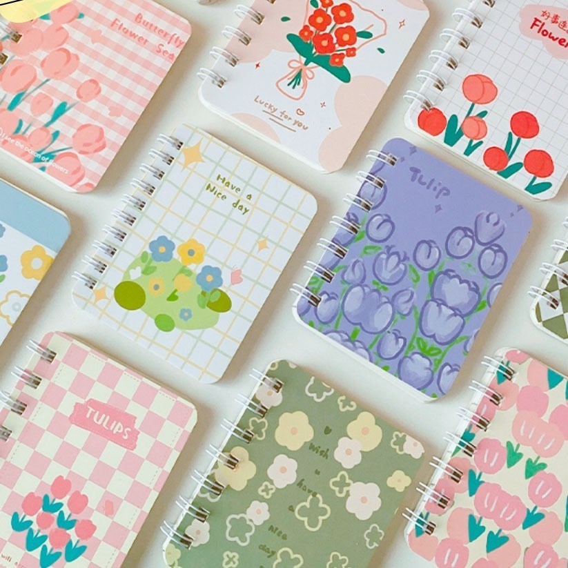 Jual Winzige 4Pcs Mini Notebook Set Buku Tulis A7 Lucu Spiral Notebook ...