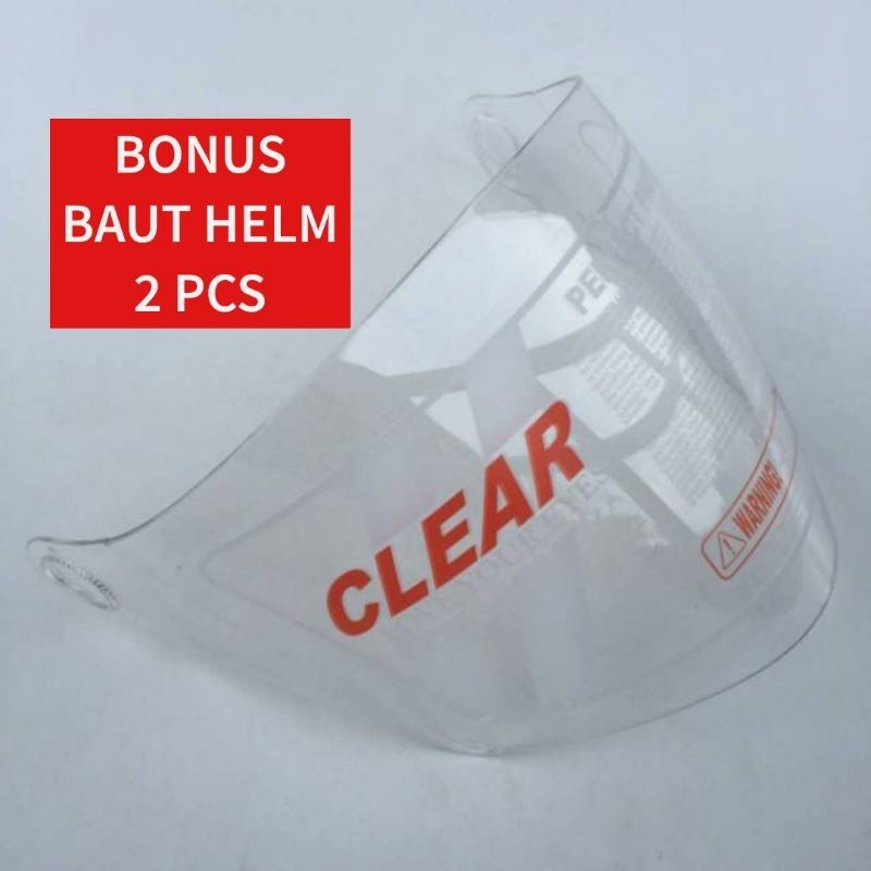 Jual Kaca Visor Helm Standar Takachi Clear Bening Untuk Merk Force ...