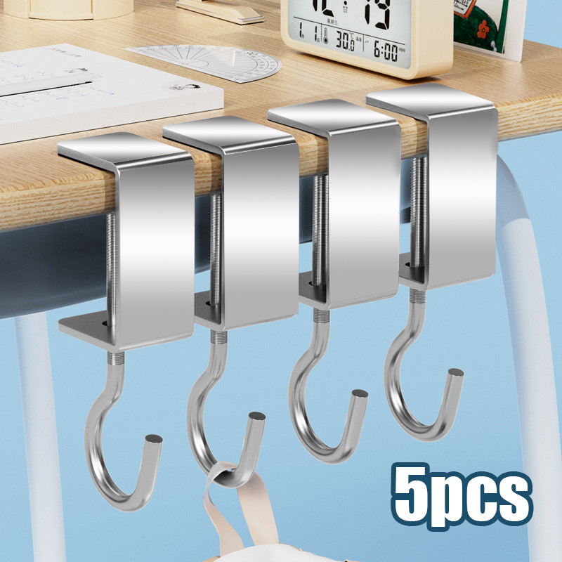 Jual 5pcs Cantolan Kait Hook Tas Meja Tanpa Bor Gantungan Tas Besi Klip ...