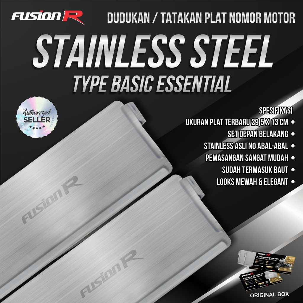 Jual Fusion R Dudukan Cover Plat Nomor Motor Stainless Steel Anti Karat ...