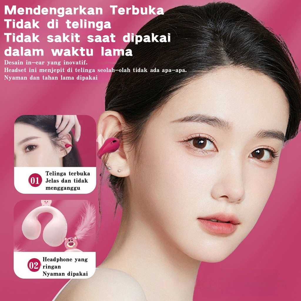 Jual 100% Ori Earphone Klip Telinga Nirkabel Headset Bluetooth HiFi ...