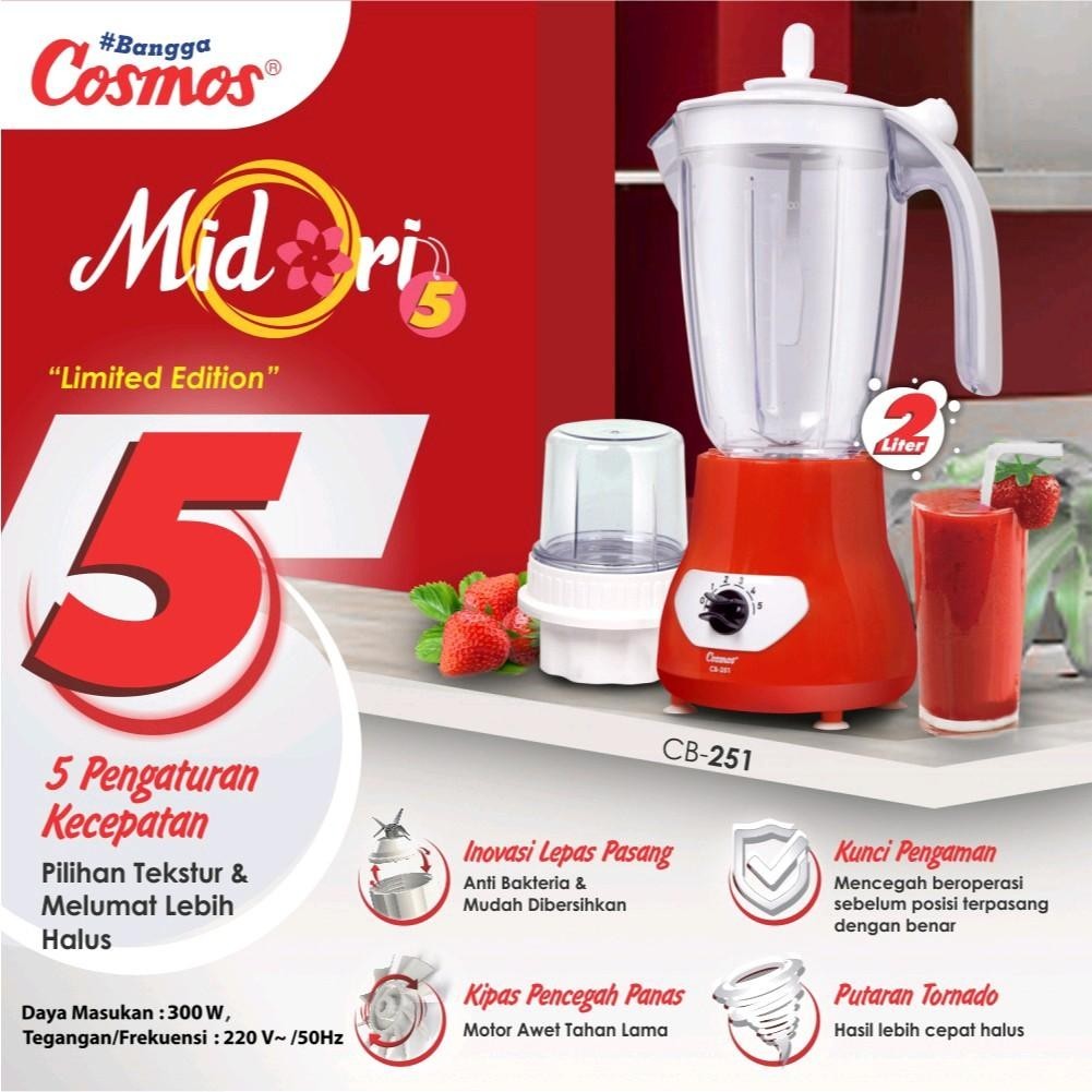 Jual Blender Cosmos Cb 251 Pelumat Cosmos Cb 251 Midori Series Cosmos ...