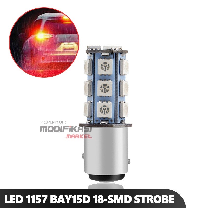 Jual LAMPU LED BAYONET 1157 2 KAKI LAMPU LED REM SMD 5050 18 TITIK ...
