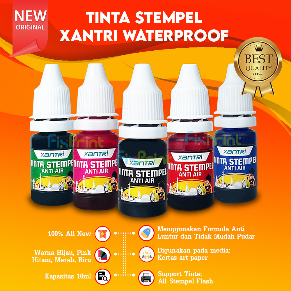 Jual Tinta Xantri Refill Stempel Waterproof / Non Wareproof Ink Stamp ...