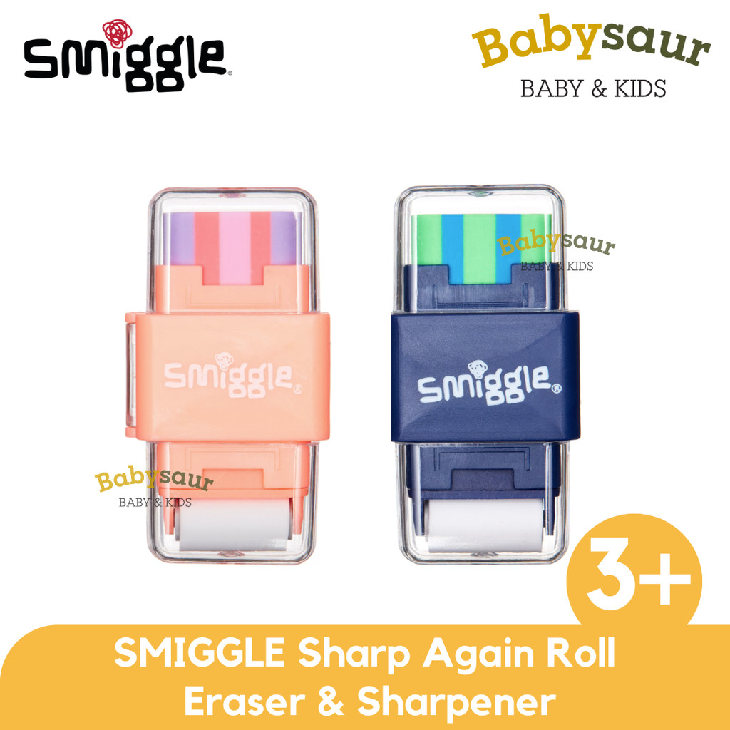 Jual SMIGGLE 100% Original Sharp Again Roll Eraser & Sharpener ...