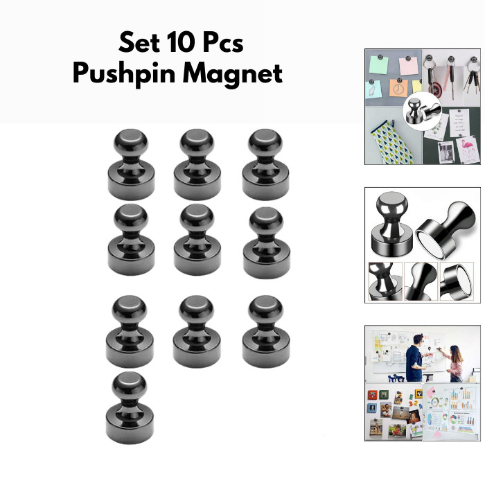 Jual SPCR Pushpin Magnet Penahan Gantungan Kertas Dinding Kulkas Papan ...