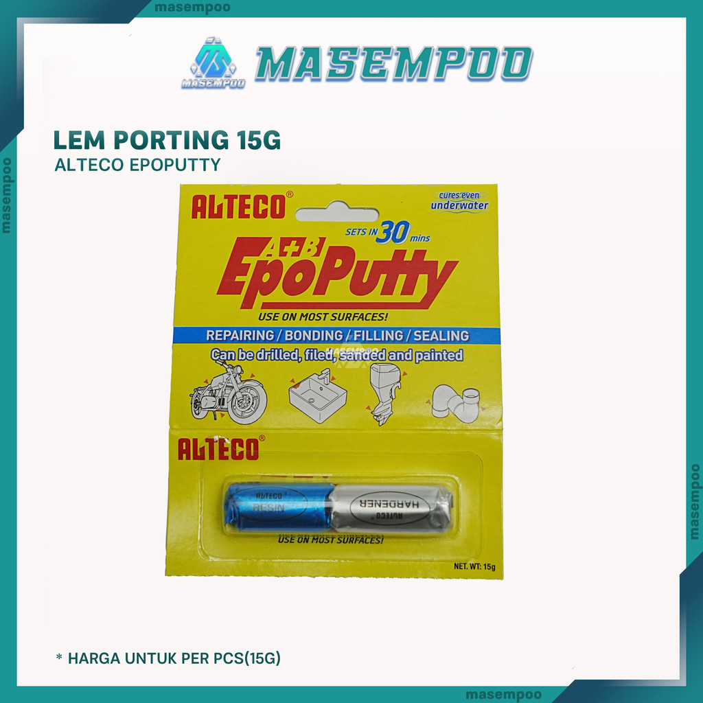 Jual Lem Alteco Epo Putty 15g – Lem Porting Epoxy Kuat, Tahan Panas ...