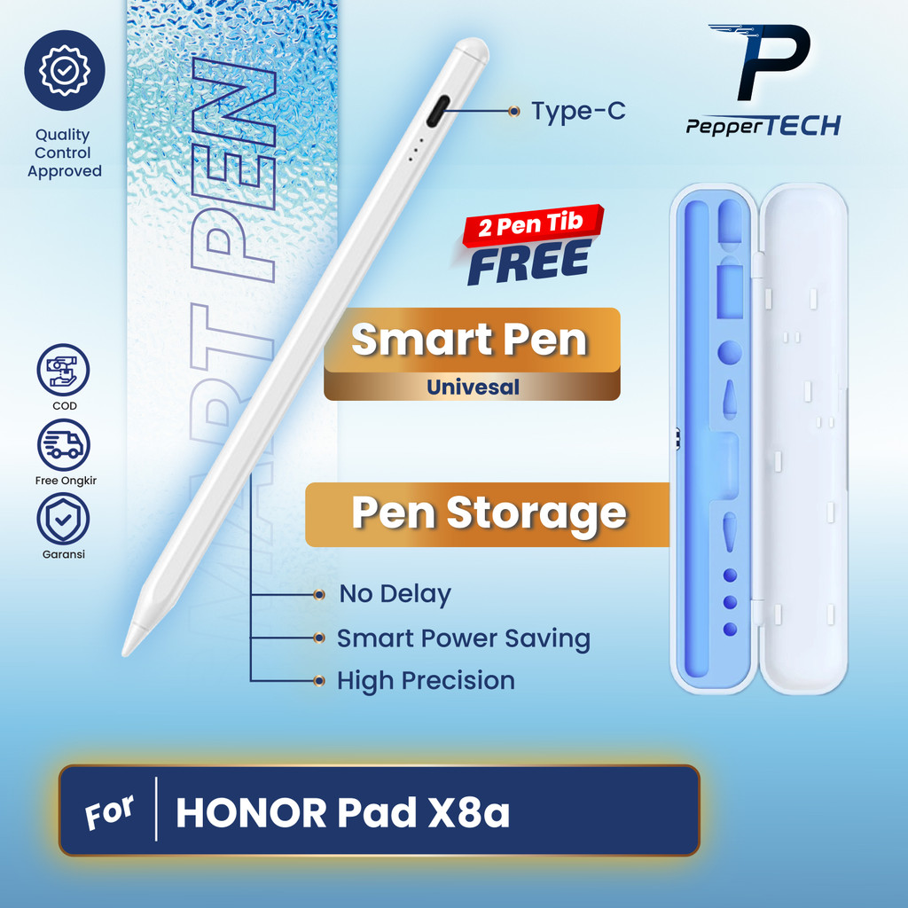 Jual PEPPERTECH - Smart Stylus Pencil for Honor Pad X8a WiFi Bluetooth Wireless Active Stylus ...