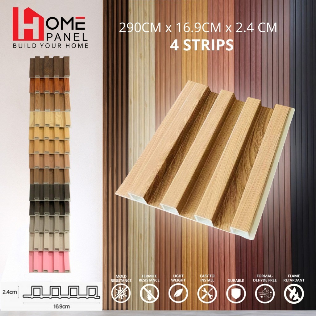 Jual WPC Wallpanel 2,9 meter Wall Panel WPC PVC Woodpanel Panel Aksesoris Dinding Home Panel 4 ...