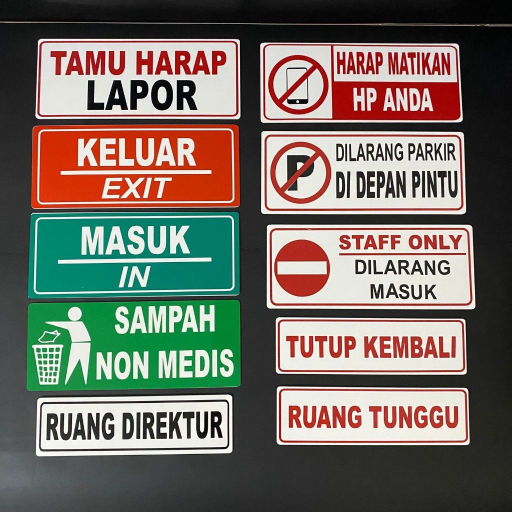 Jual ASO AKRILIK PAPAN PENANDA DILARANG PARKIR DLL SIGNAGE PLANG RAMBU ...
