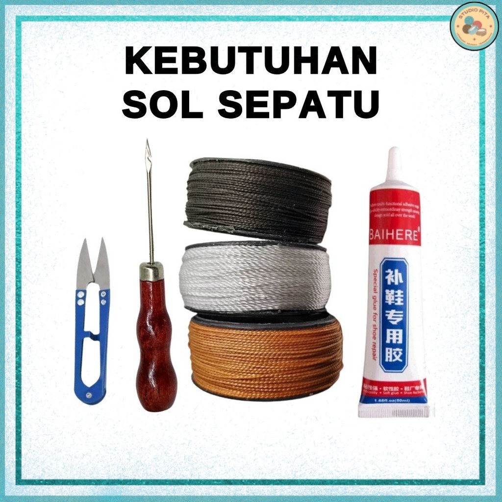 Jual Benang Nilon sol sepatu / Jarum Sol Sepatu / Lem Sol | Shopee ...