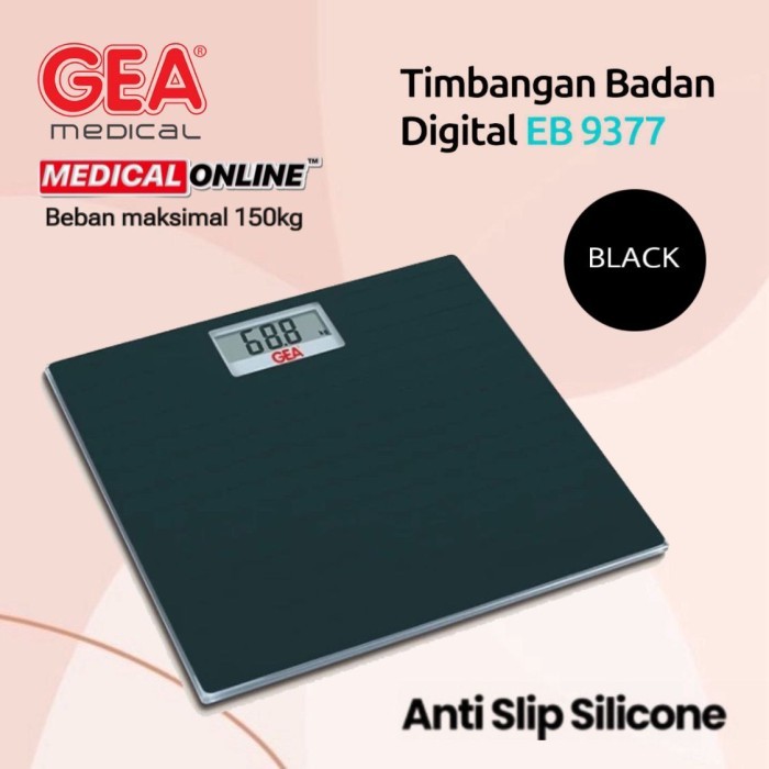 Jual TIMBANGAN BADAN DIGITAL GEA EB-9377 EB9377 BODY SCALE ANTI SLIP ...