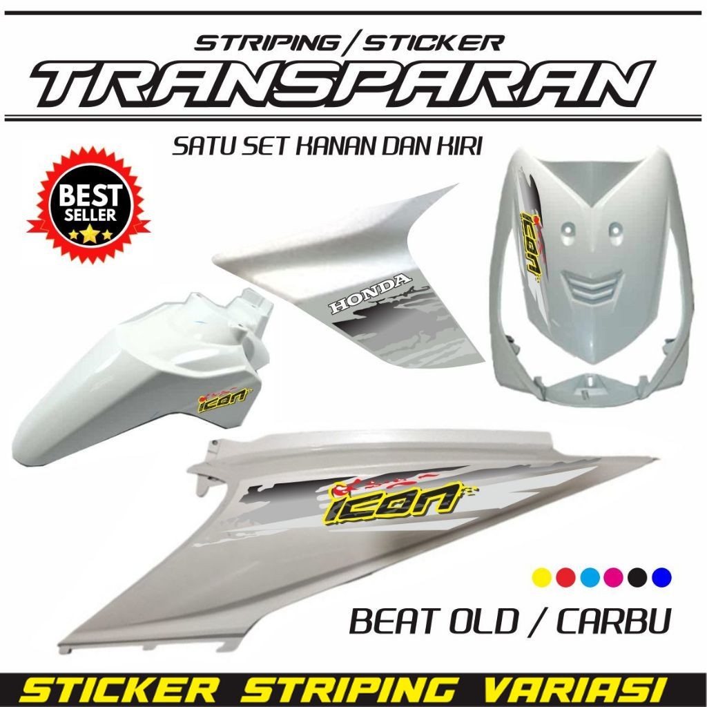 Jual STRIPING VARIASI MOTOR HONDA BEAT OLD MOTIF ICON TRANSPARAN ...