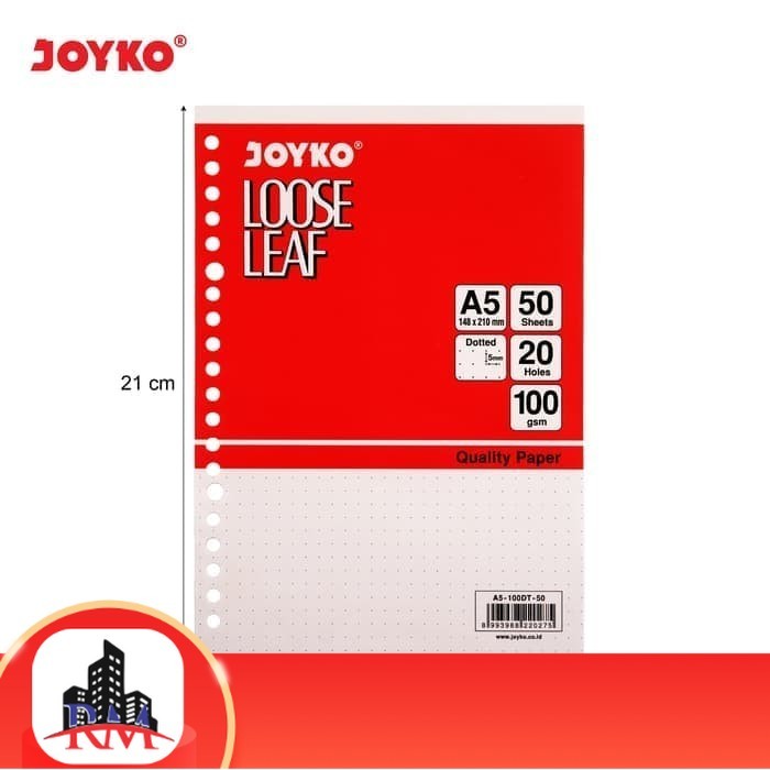 Jual Loose Leaf Isi Kertas File Binder Joyko A5 50 Lembar Dotted | Shopee Indonesia