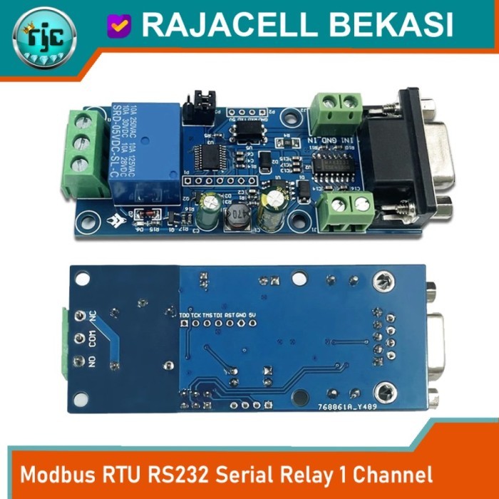 Jual AMD99 Modbus RTU RS232 Relay Module 7-24V 1 2 4 Channel Serial Communication - 1 Channel ...