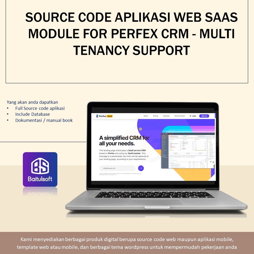 Jual ADDON PLUGIN WEB SAAS MODULE FOR PERFEX CRM - MULTI TENANCY SUPPORT | Shopee Indonesia