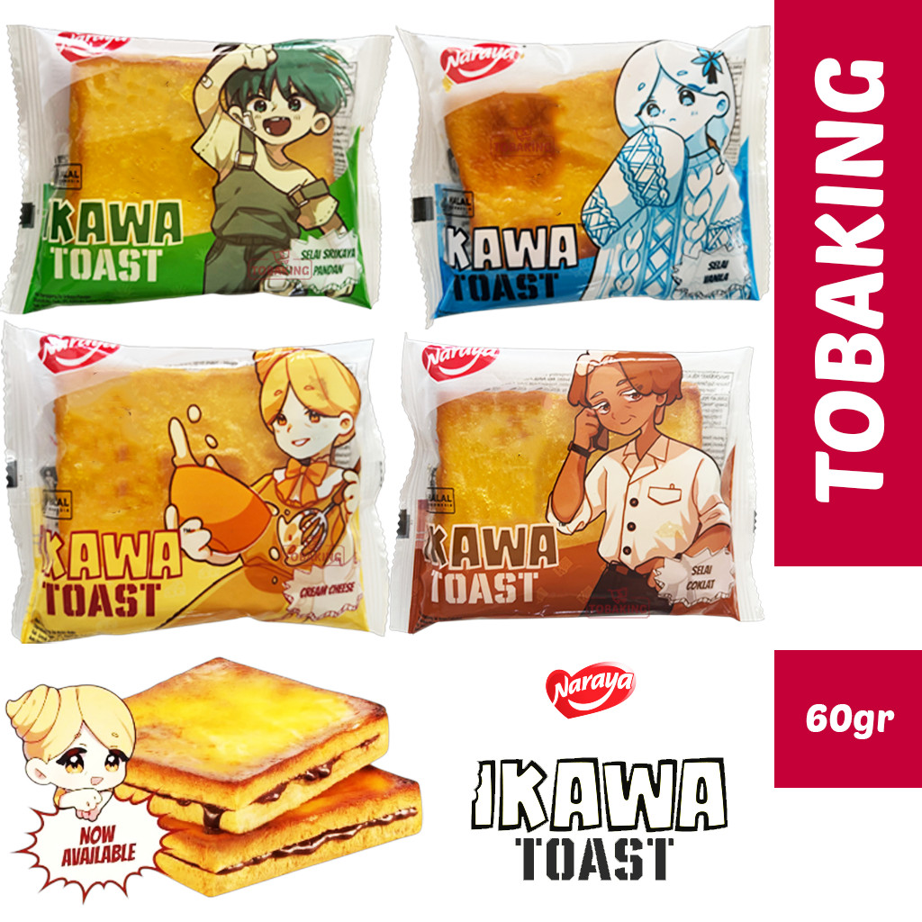 Jual Naraya Ikawa Toast Roti Isi Coklat Cheese Vanila Srikaya Pandan ...