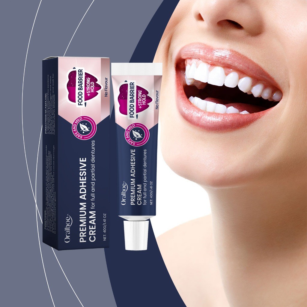 Jual Oralhoe 40g Perekat Gigi Palsu Premium Adhesive Cream Long-Lasting ...