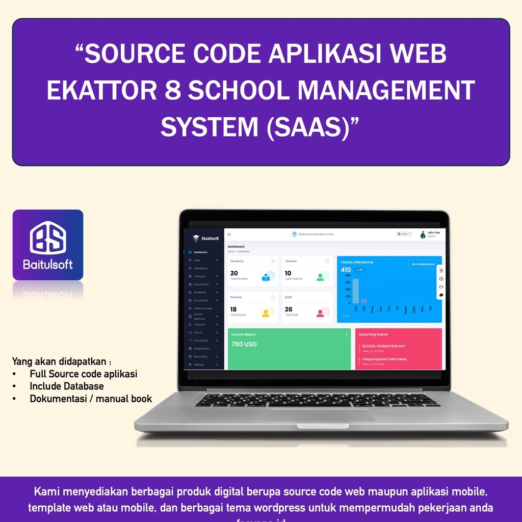 Jual SOURCE CODE APLIKASI WEB EKATTOR 8 SCHOOL MANAGEMENT SYSTEM (SAAS ...