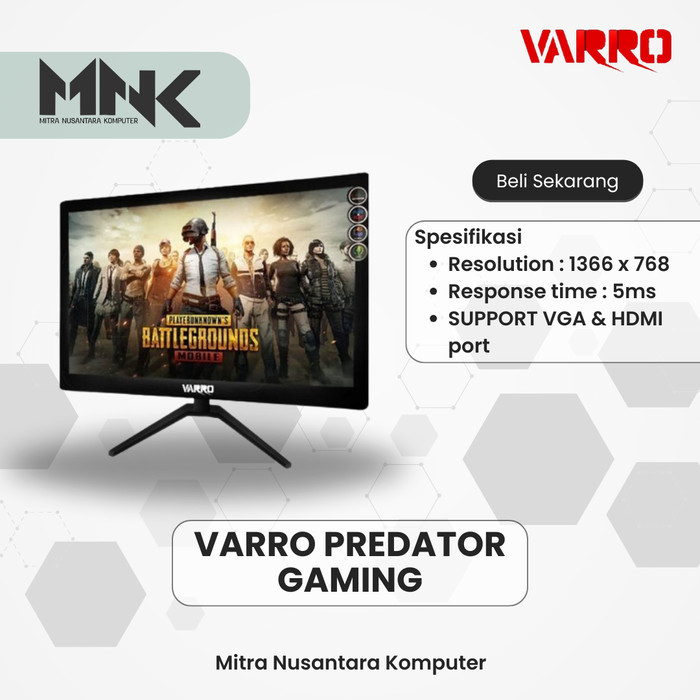 Jual MONITOR LED Varro Predator Gaming GARANSI RESMI VARRO 1 TAHUN ...