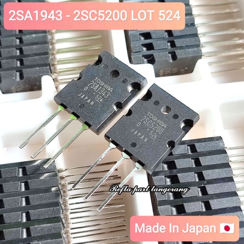 Jual 1 SET TRANSISTOR TOSHIBA 2SA1943 2SC5200 / A1943 C5200 LOT 524 MADE IN JAPAN 🇯🇵 | Shopee ...