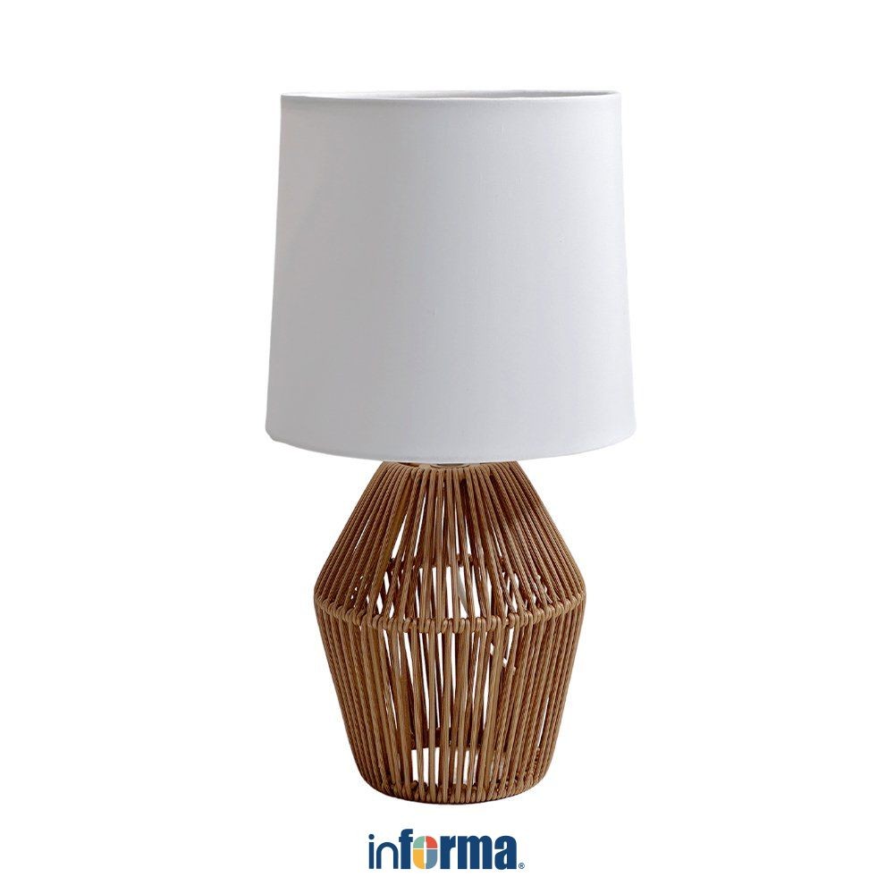Jual Informa Savannah Lampu Meja - Putih/Cokelat Natural Decorative ...
