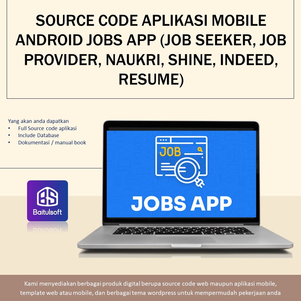 Jual SOURCE CODE APLIKASI MOBILE ANDROID JOBS APP (JOB SEEKER, JOB ...